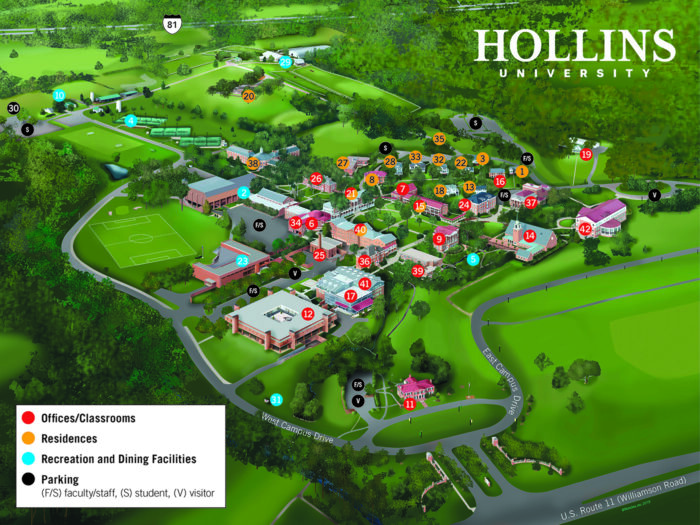 Campus Map - Hollins University