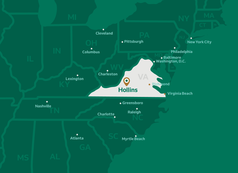 Campus Map & Directions - Hollins University
